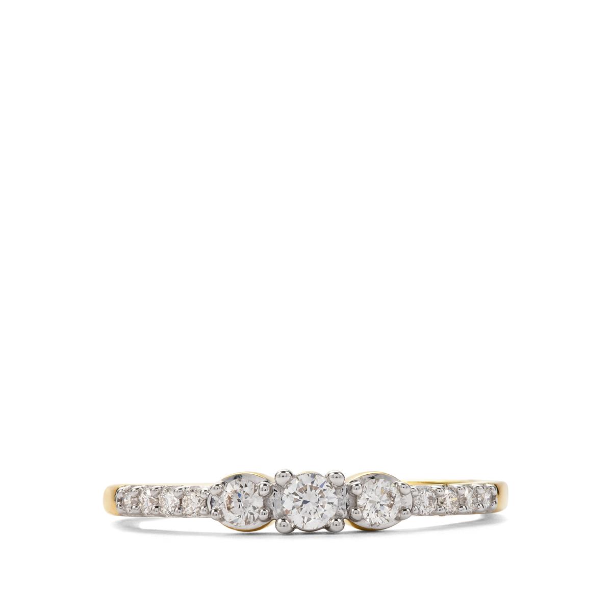 Diamond Ring in 9K Gold 0.26ct | Gemporia