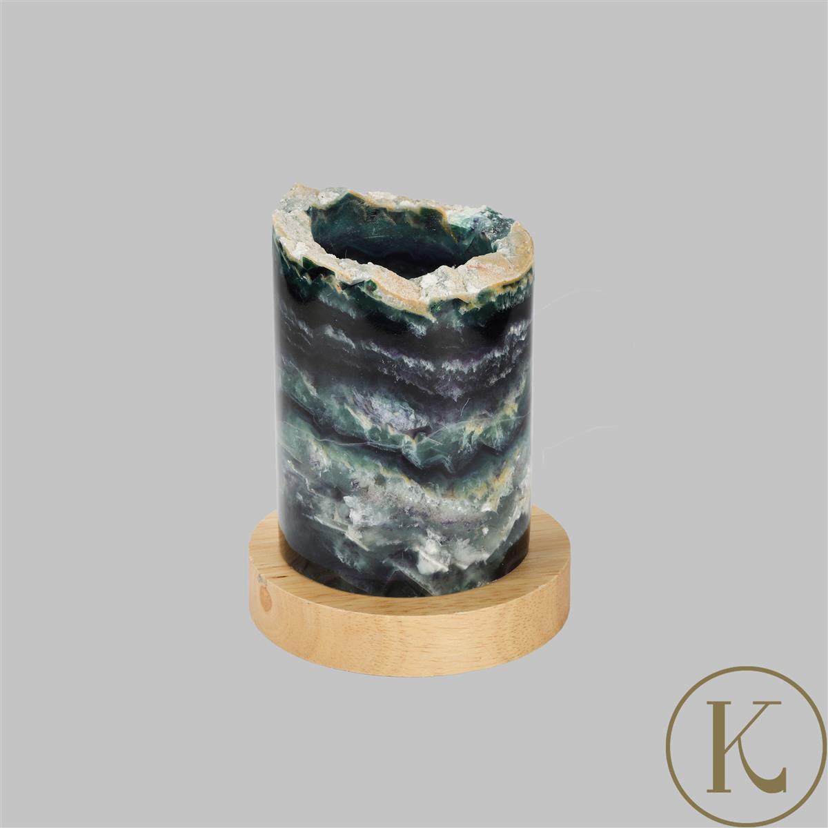 A Fluorite Exhibit by Kimbie Home, Light With USB 3850cts | Gemporia