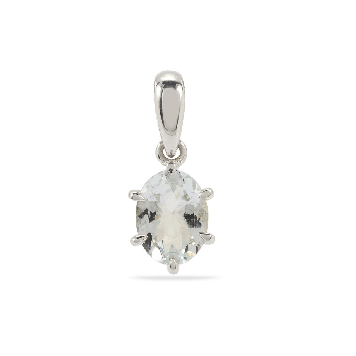 Himalayan Beryl Pendant in Sterling Silver 1ct | Gemporia