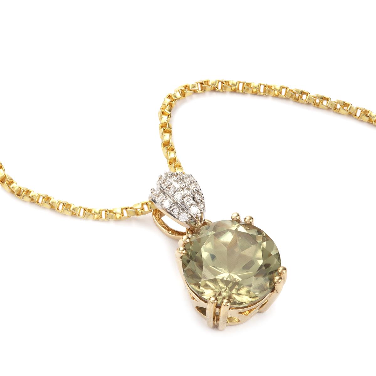 Csarite® Pendant with Diamond in 18K Gold 4.52cts | Gemporia