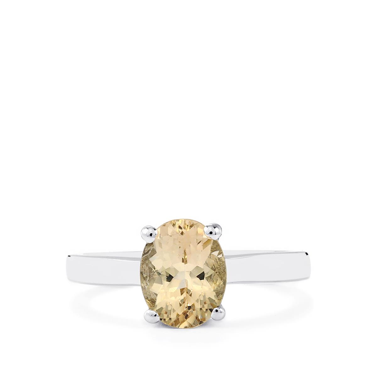 Champagne Danburite Ring in Sterling Silver 1.79cts | Gemporia