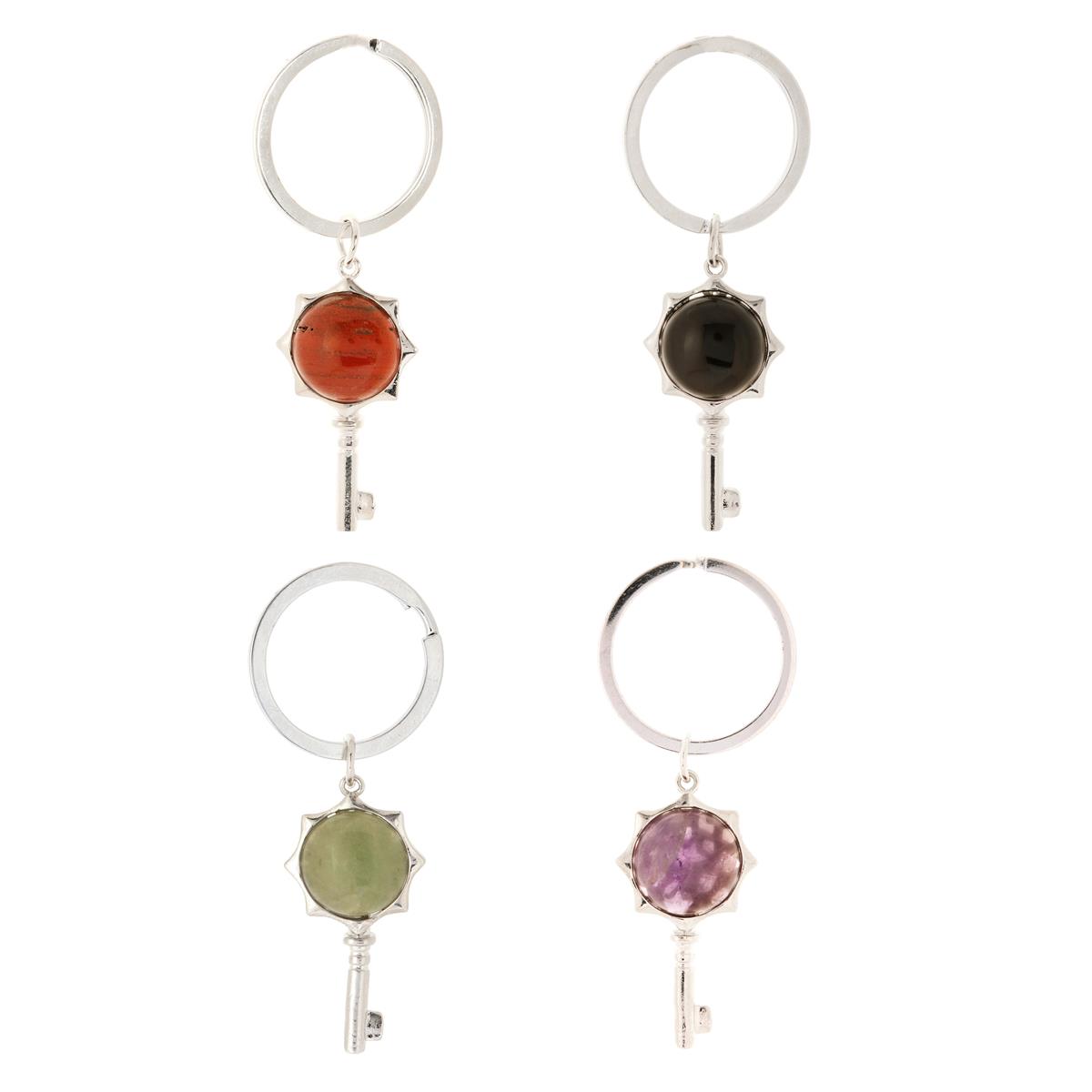 Genuine Gemstone Keyrings 13cts - 4 Variations Available | Gemporia