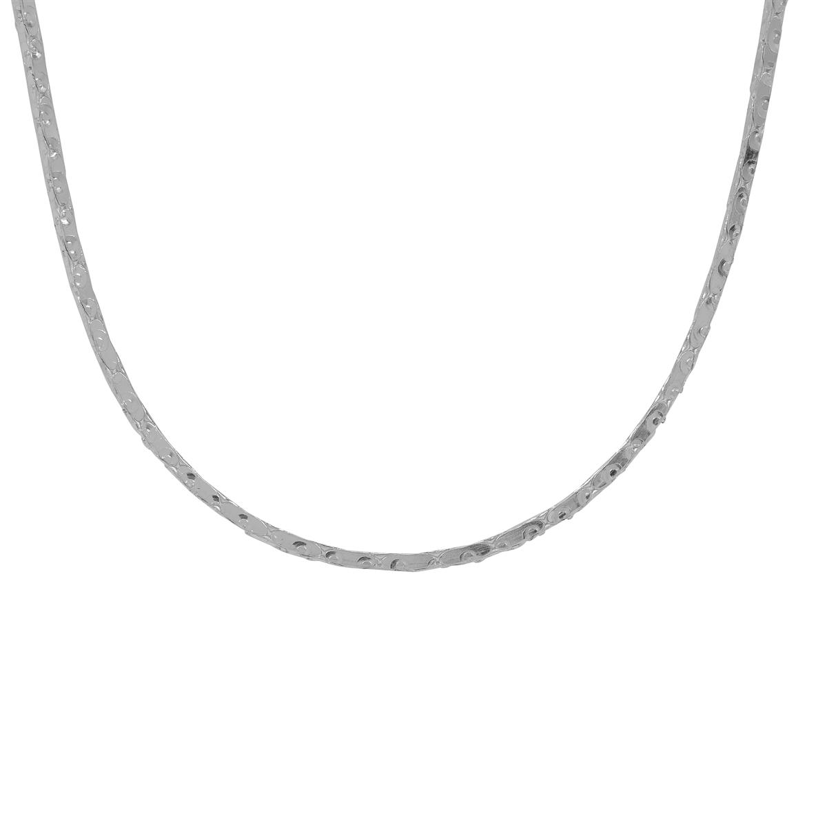 18 Sterling Silver Couture Diamond Cut Forzentina Chain 3.03g | Gemporia