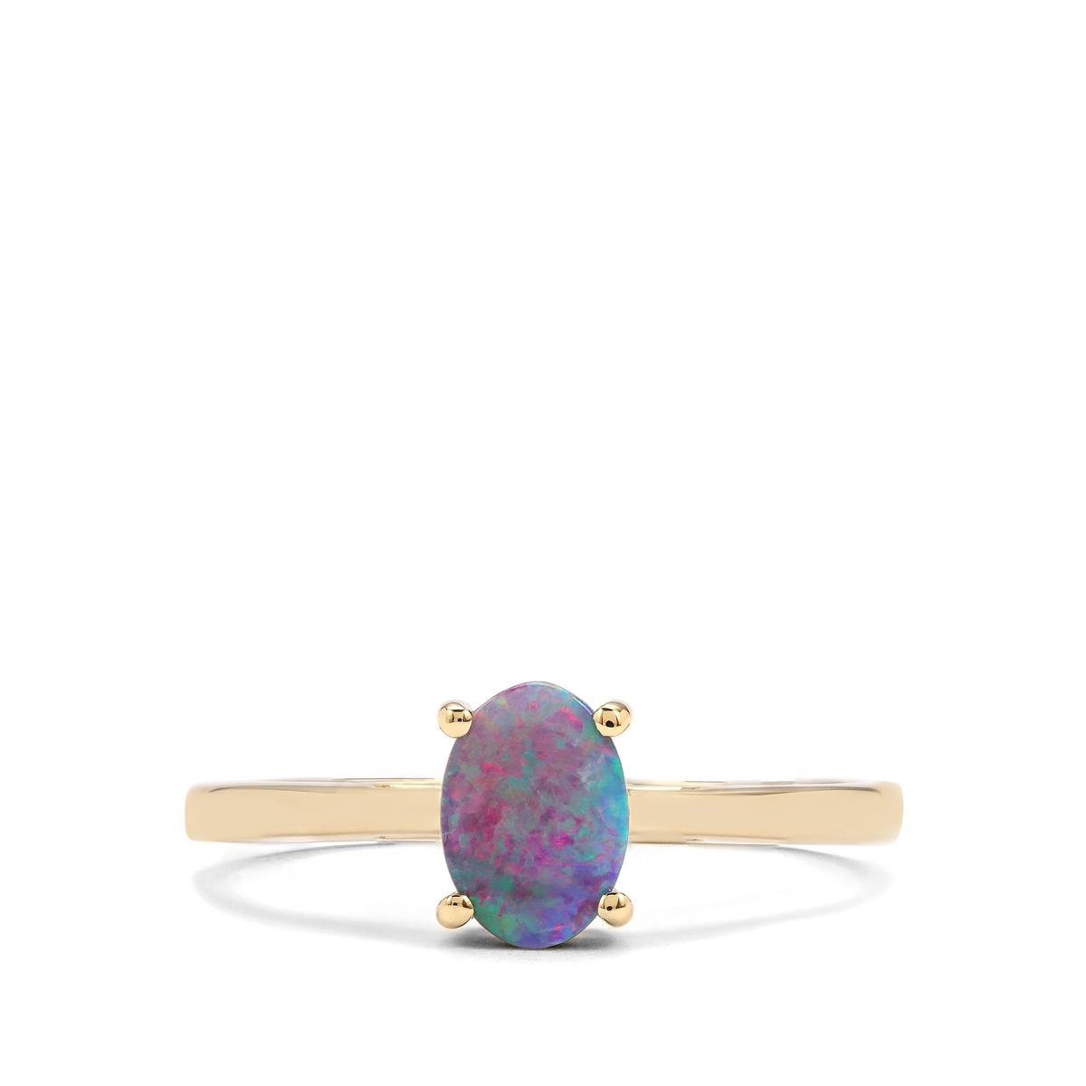Crystal Opal on Ironstone Ring in 9K Gold | Gemporia