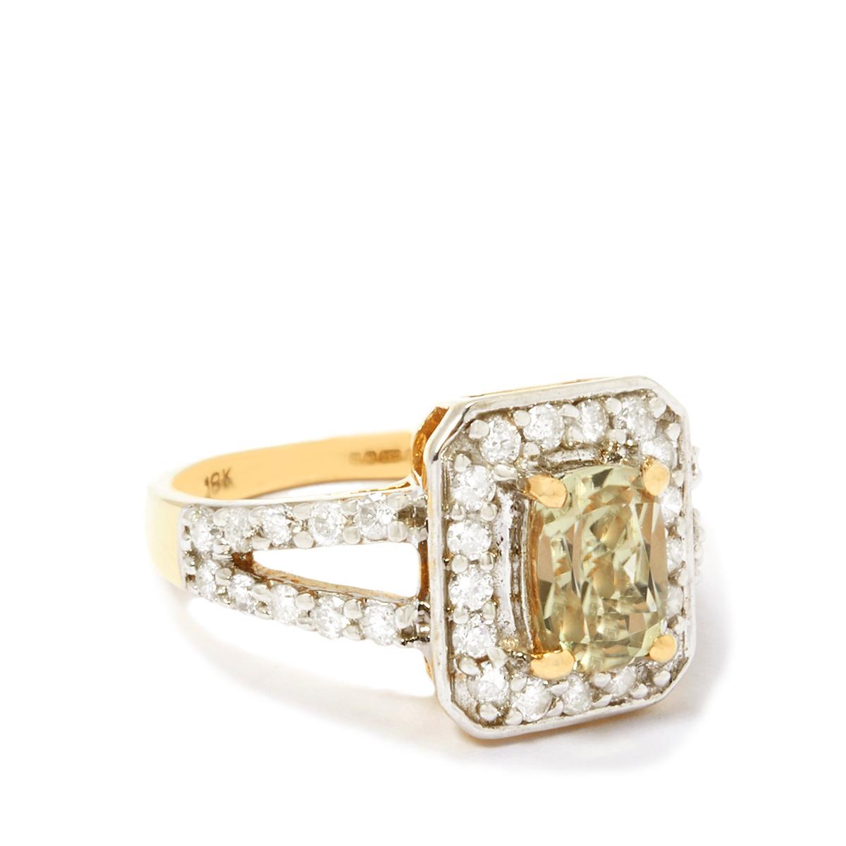 Csarite® Ring with Diamond in 18k Gold 1.66cts | Gemporia