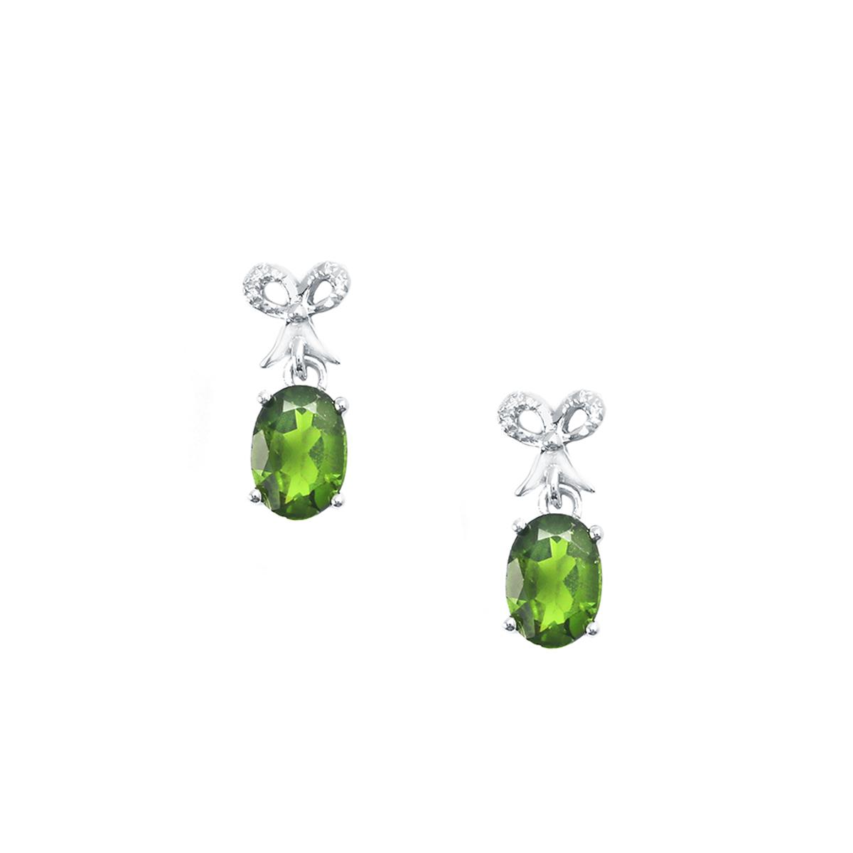 1.57cts Chrome Diopside Sterling Silver Earrings | Gemporia