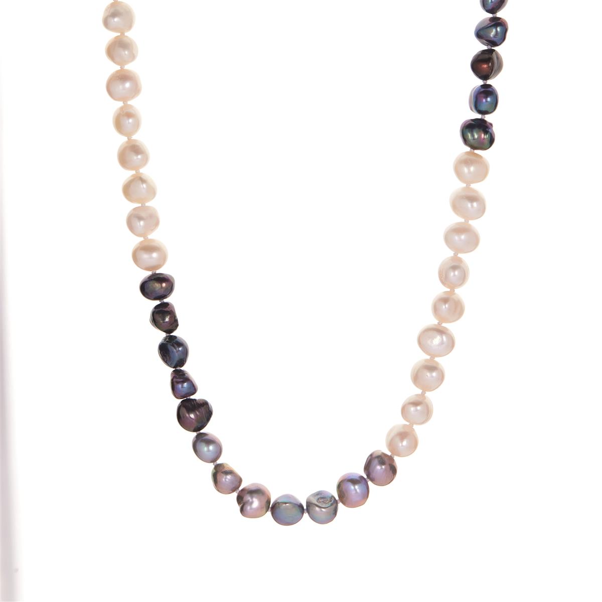 Ultimate Monochrome Endless Rope Necklace of Freshwater Cultured Pearls ...
