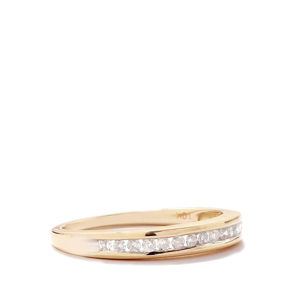Diamond Ring in 9K Gold 0.19ct | Gemporia