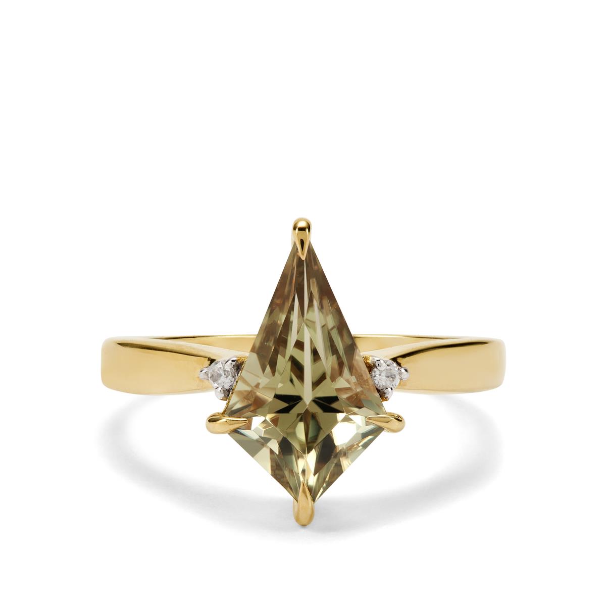 Csarite® Ring with White Zircon in 9K Gold 2.80cts | Gemporia