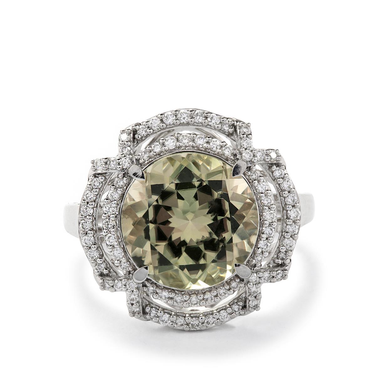 Csarite® Ring with Diamond in Platinum 950 5.95cts | Gemporia