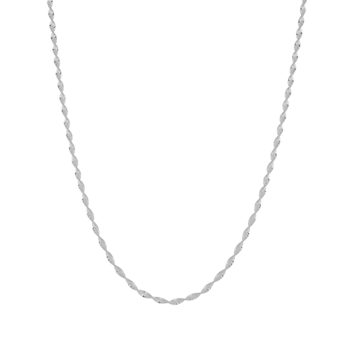 18'' Sterling Silver 'Twisted Rapunzel' Chain 4.40g | Gemporia
