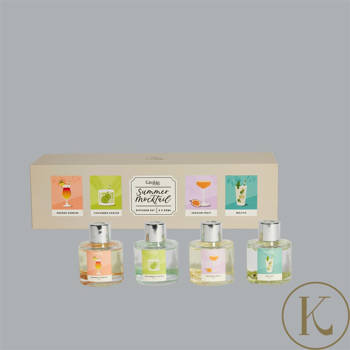 Kimbie Home Mocktail Diffuser set 4 x 50ml | Gemporia