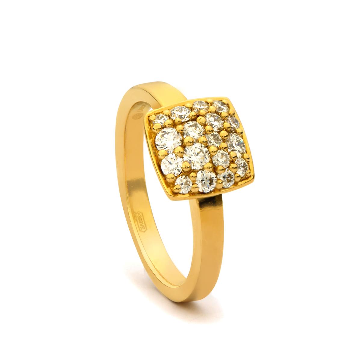 Ekati Canadian Diamond Ring in Modern Electrum 1/2ct | Gemporia