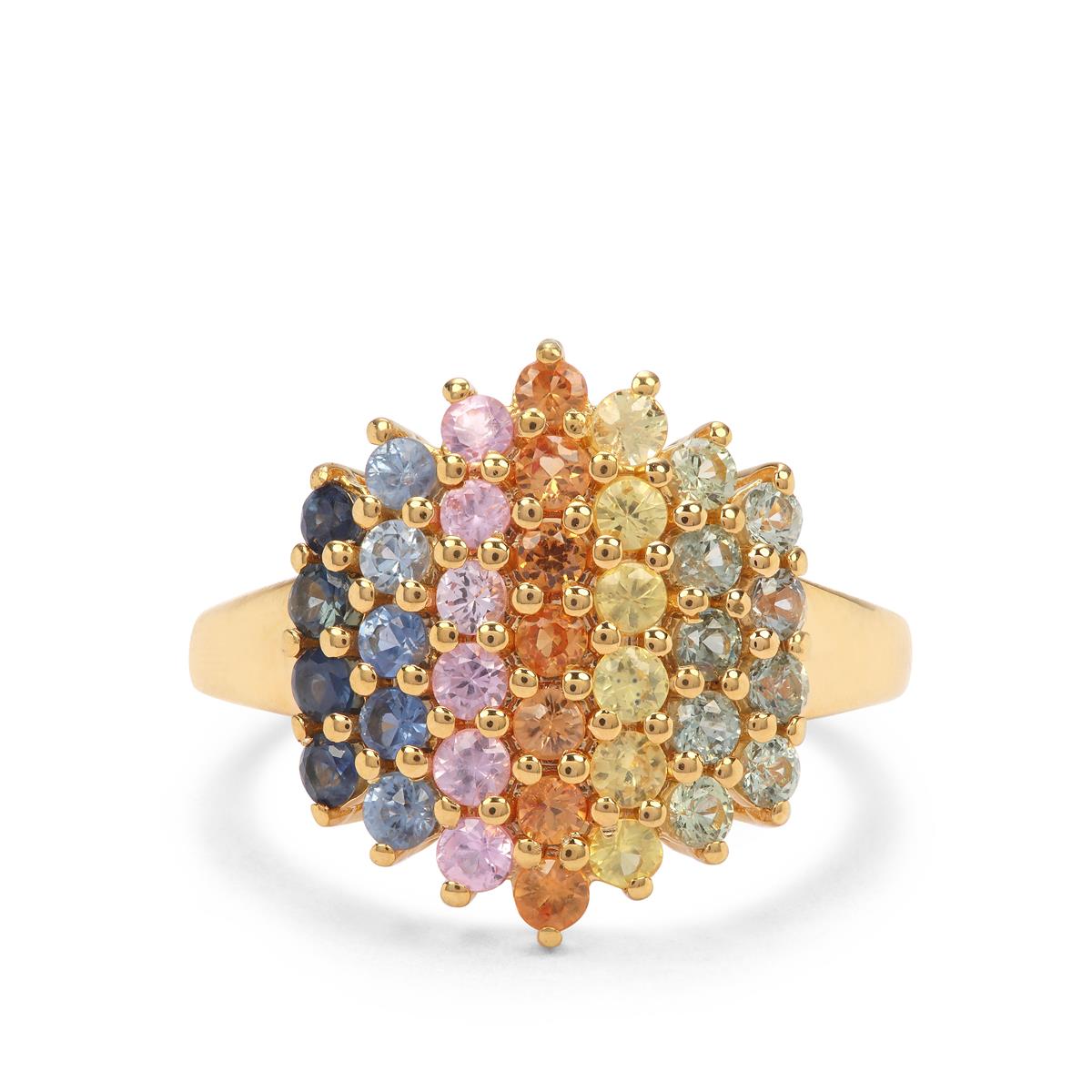 Multi-Colour Sapphire Ring in Vermeil 1.56cts | Gemporia