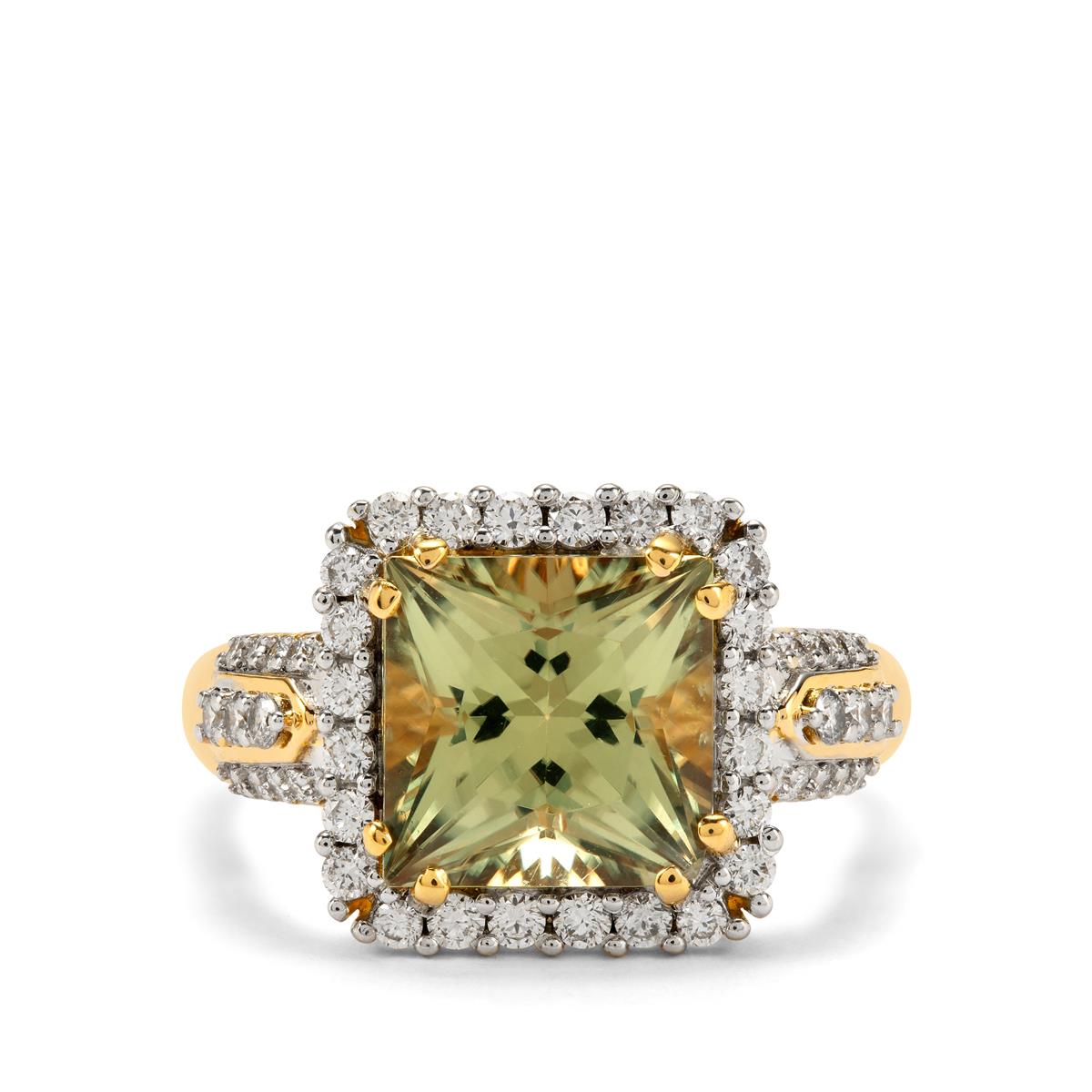 Csarite® Ring with Diamond in 18K Gold 4.62cts | Gemporia
