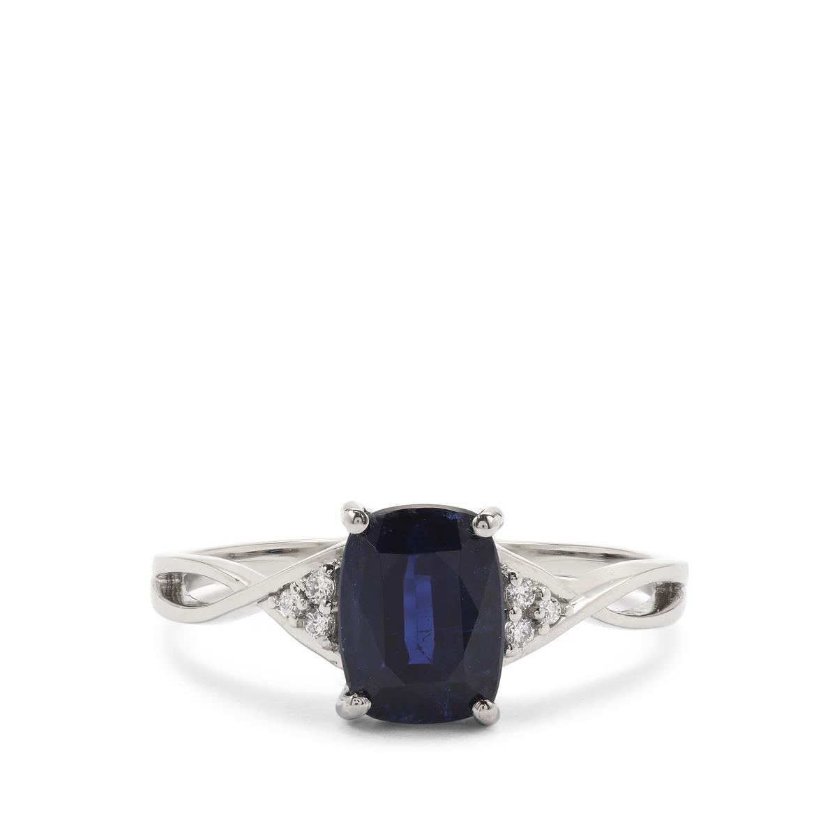 Nilamani Ring with Diamond in Platinum 950 1.55cts | Gemporia