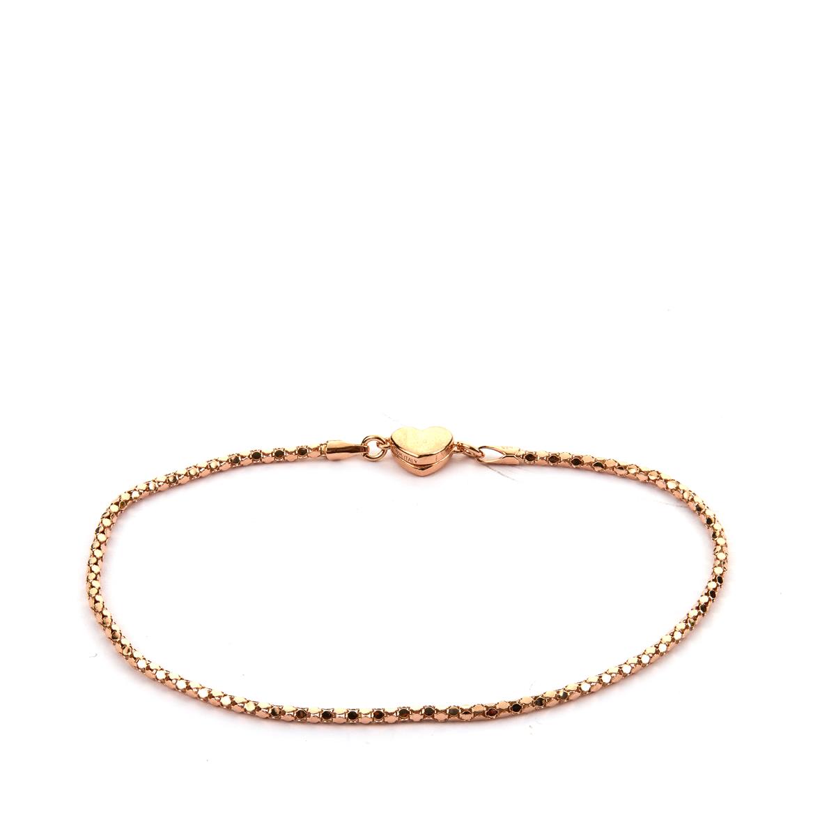 7.5 Rose Gold Plated Sterling Silver Altro Magnetic Heart Popcorn Chain ...