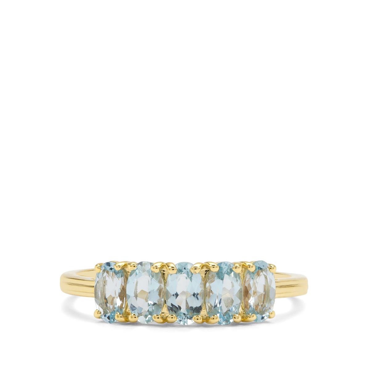 Santa Maria Aquamarine Ring in 9K Gold 1cts | Gemporia