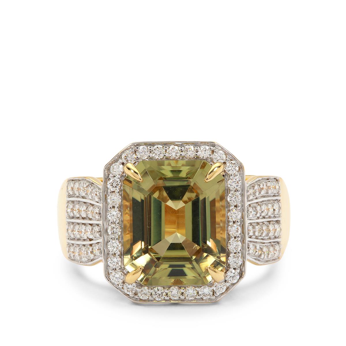 Csarite® Ring with Diamonds in 18K Gold 5.12cts | Gemporia