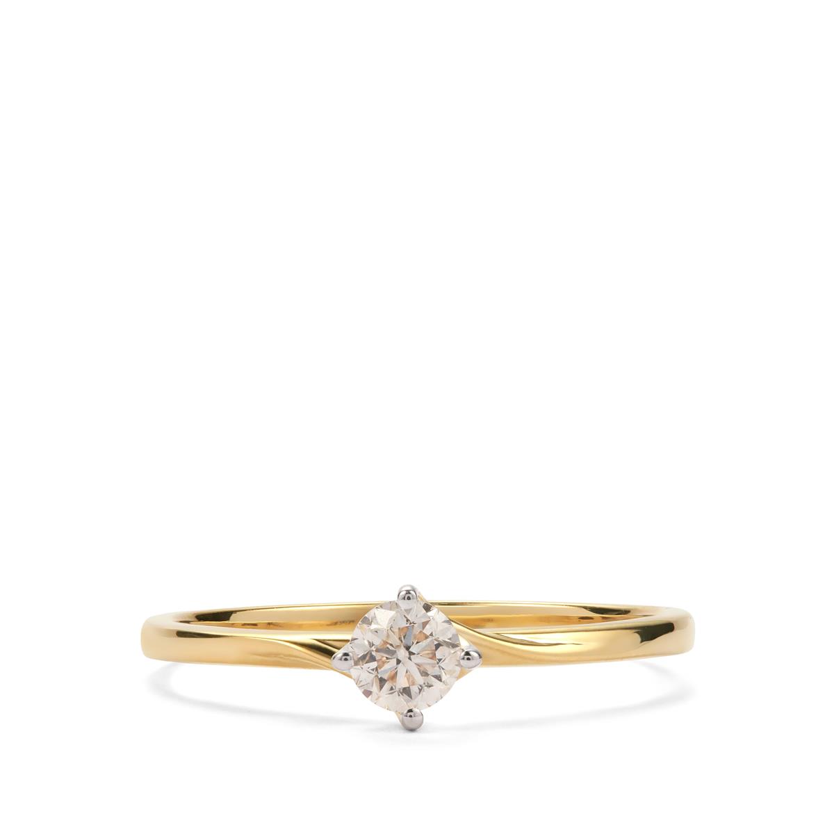 Argyle Diamond Ring in 9K Gold 0.31ct | Gemporia