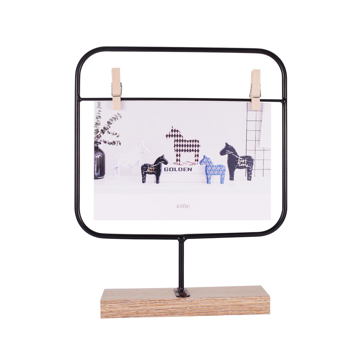 Square Peg Photo Frame in Black | Gemporia