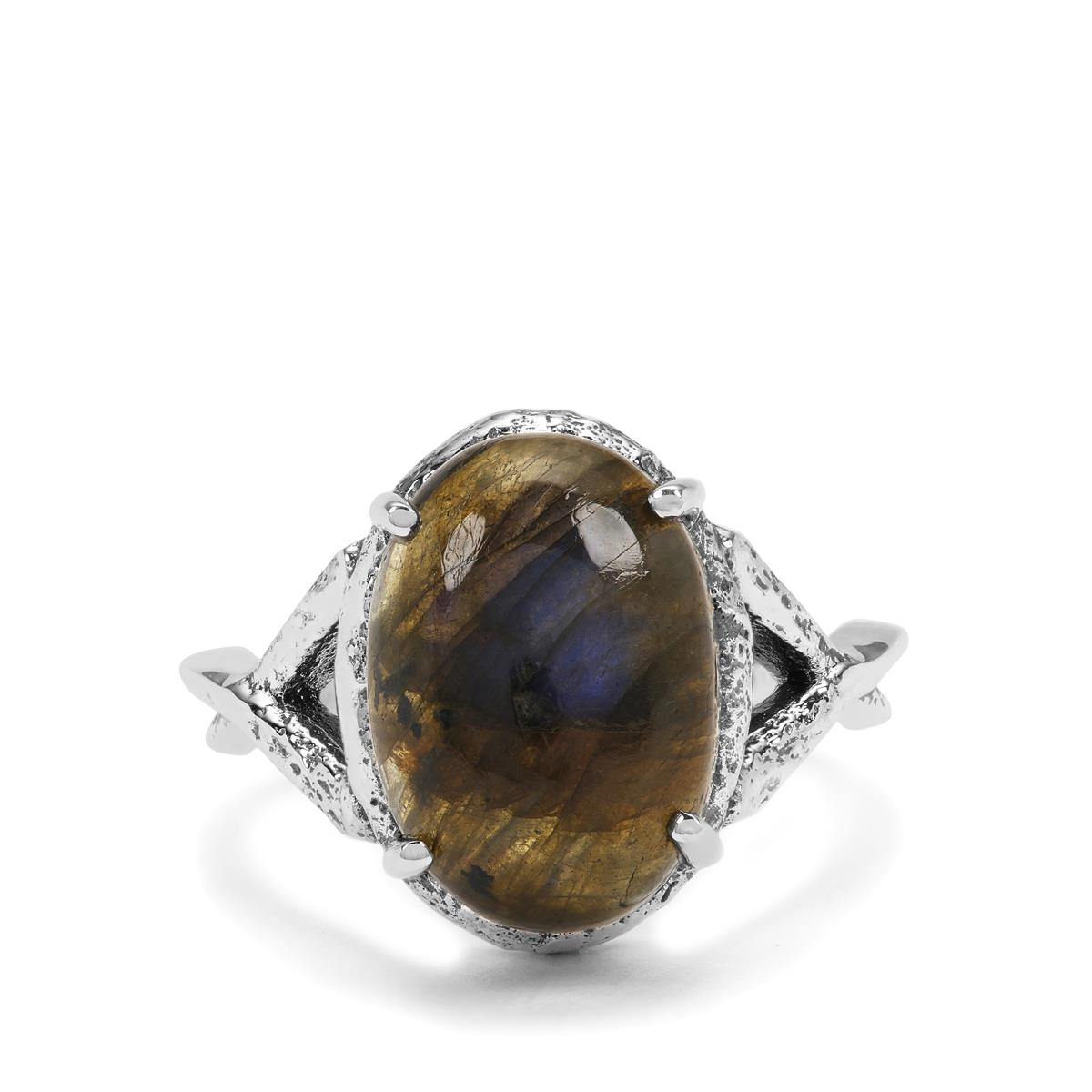 Canadian Labradorite Ring in Sterling Silver 6cts | Gemporia