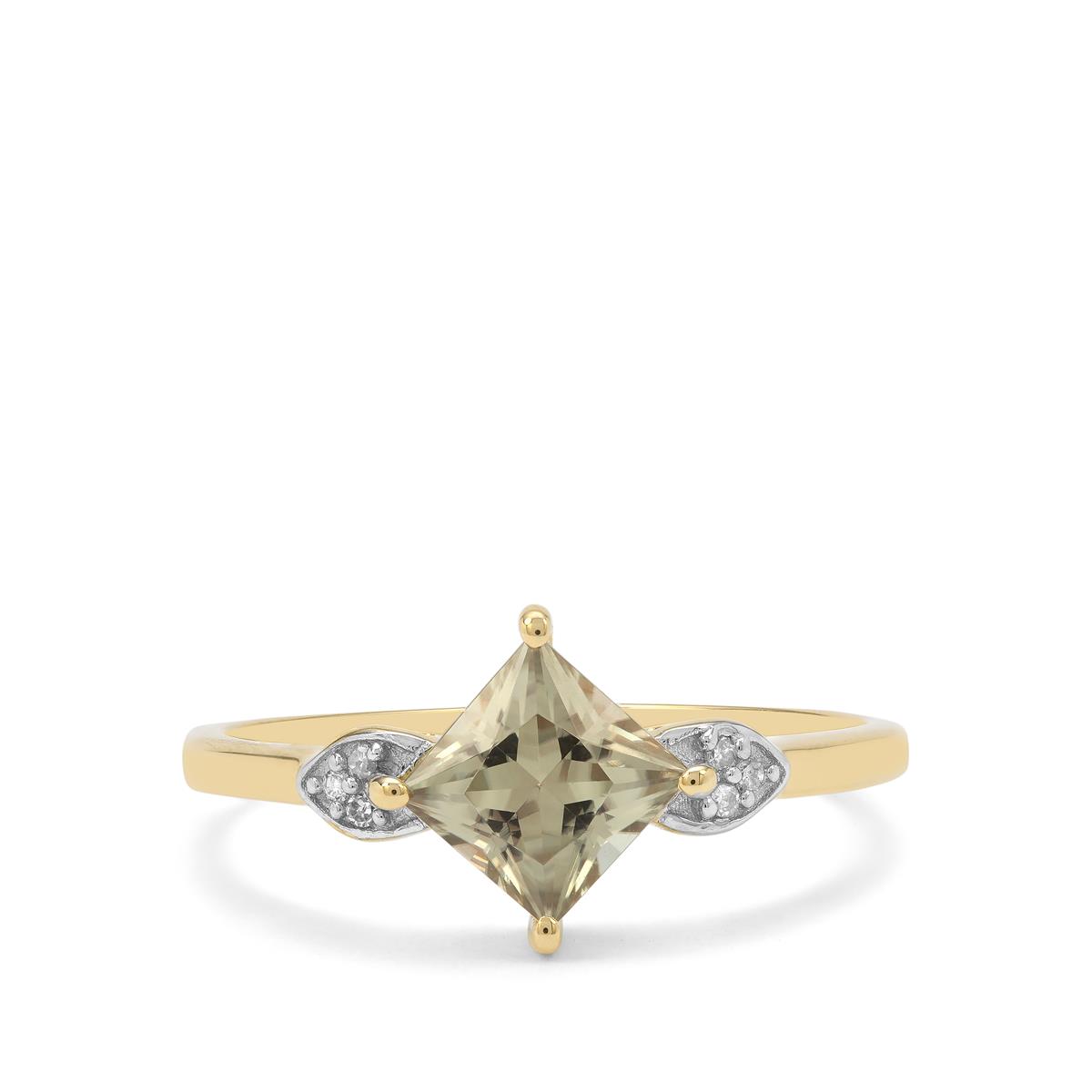 Csarite® Ring with Diamond in 9K Gold 1.35cts | Gemporia