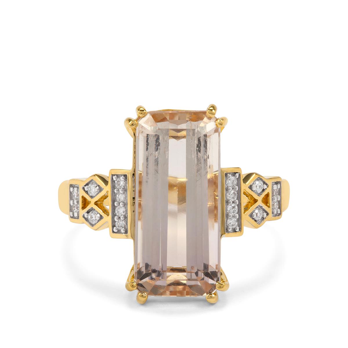 Katlang Topaz Ring with Diamond in 18K Gold 7.28cts | Gemporia