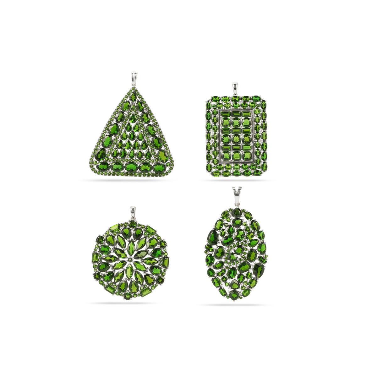 Chrome Diopside Pendant in Sterling Silver 18.37cts | Gemporia