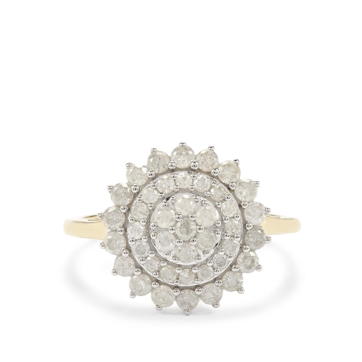 Diamond Ring in 9K Gold 1cts | Gemporia