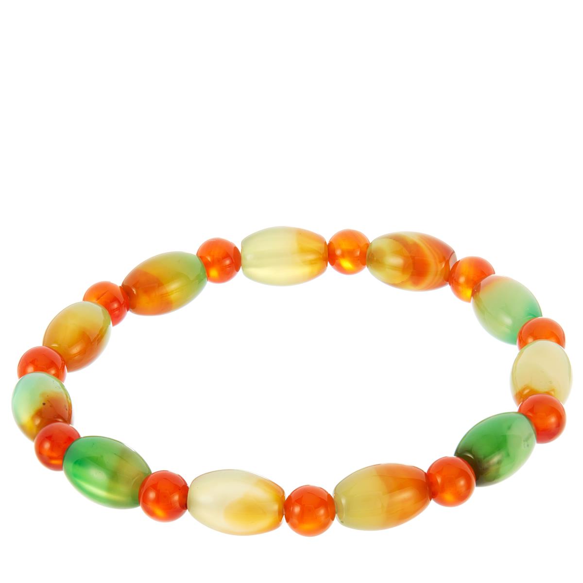 75cts Watermelon Agate Stretchable Bracelet | Gemporia