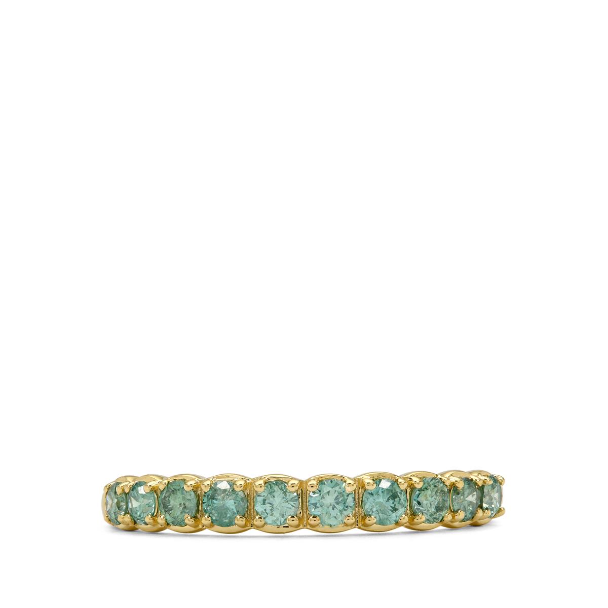 Seafoam Green Diamonds Ring in 9K Gold 0.50ct | Gemporia