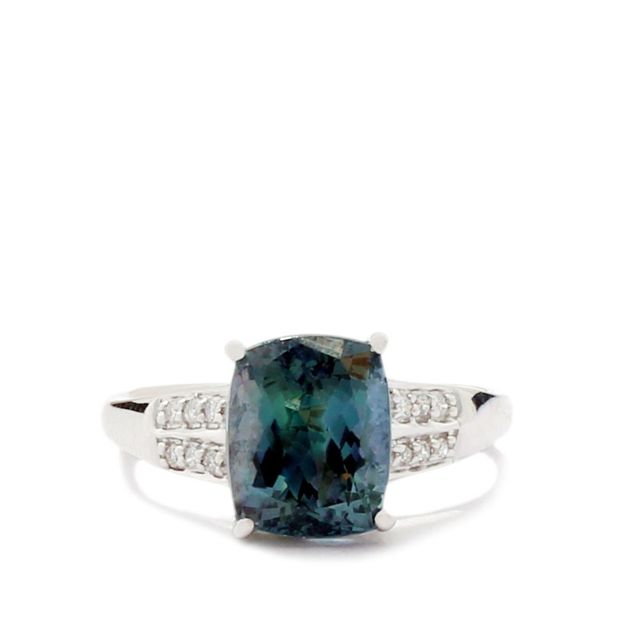 Bi-Colour Tanzanite & Diamond 14K White Gold Tomas Rae Ring ATGW 3 ...