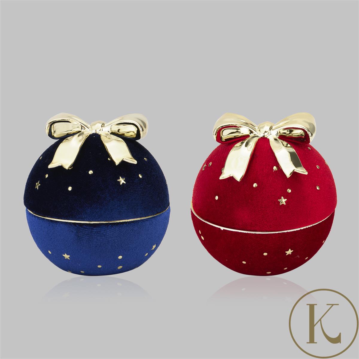 Kimbie Velvet Bauble Ring Gift Box - Available in Red or Navy | Gemporia