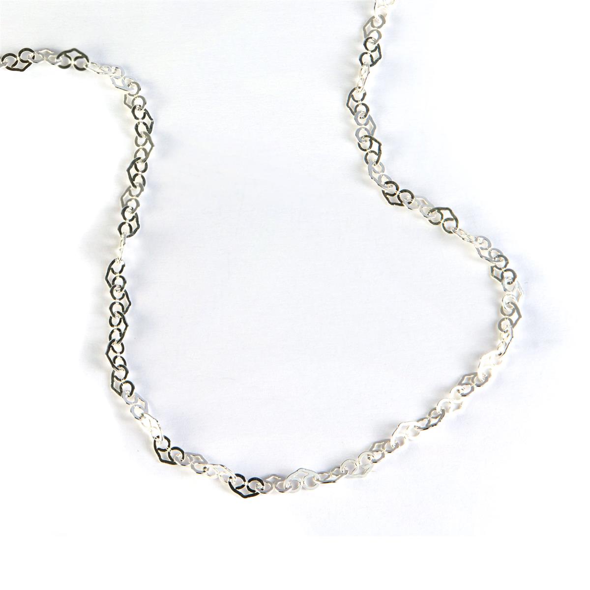 30 Sterling Silver Altro Heart Link Necklace 6.20g | Gemporia