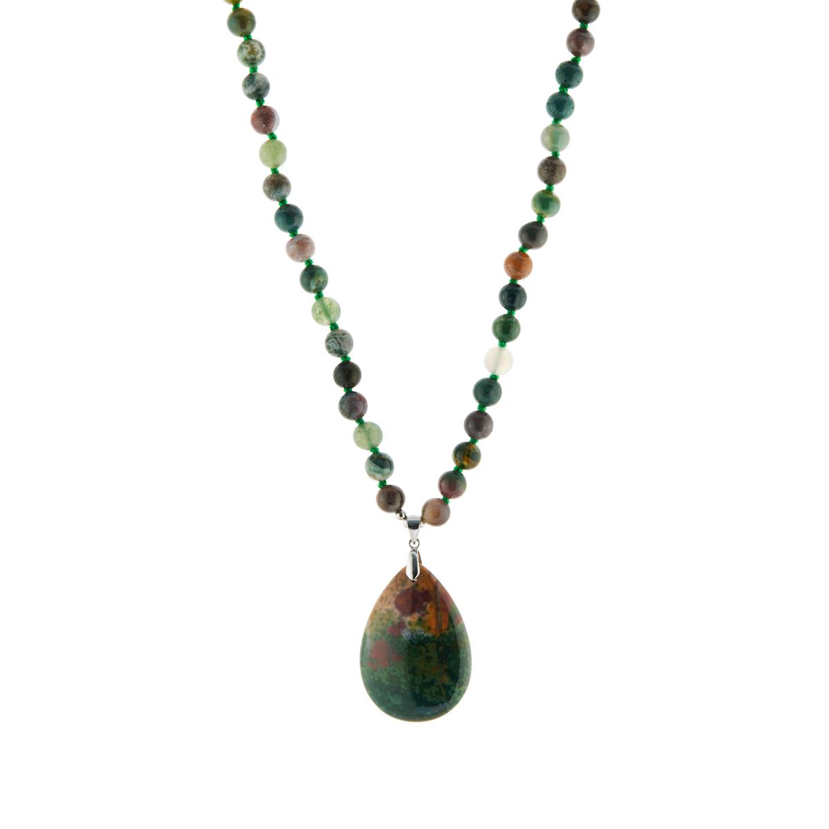 Watermelon Agate Necklace in Sterling Silver 275.95cts | Gemporia