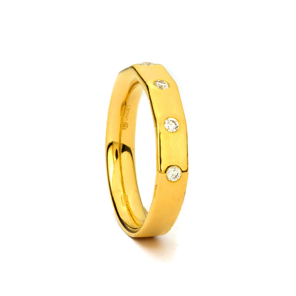 Ekati Canadian Diamond Ring in Modern Electrum 0.15ct | Gemporia