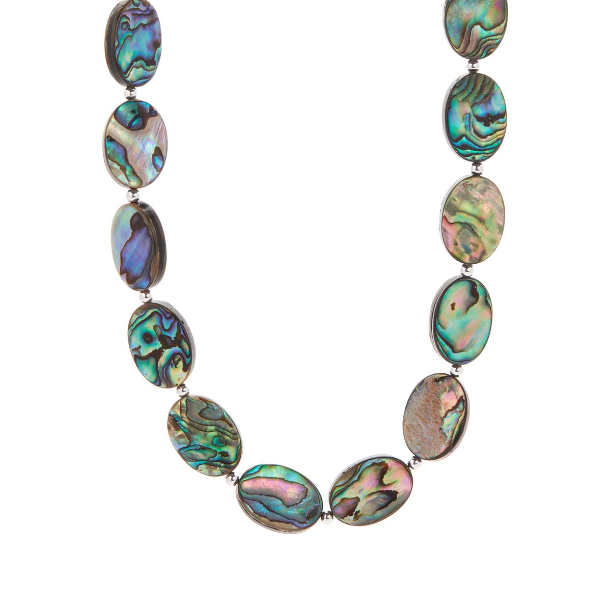 Paua Necklace in Sterling Silver (18 x 13mm) | Gemporia