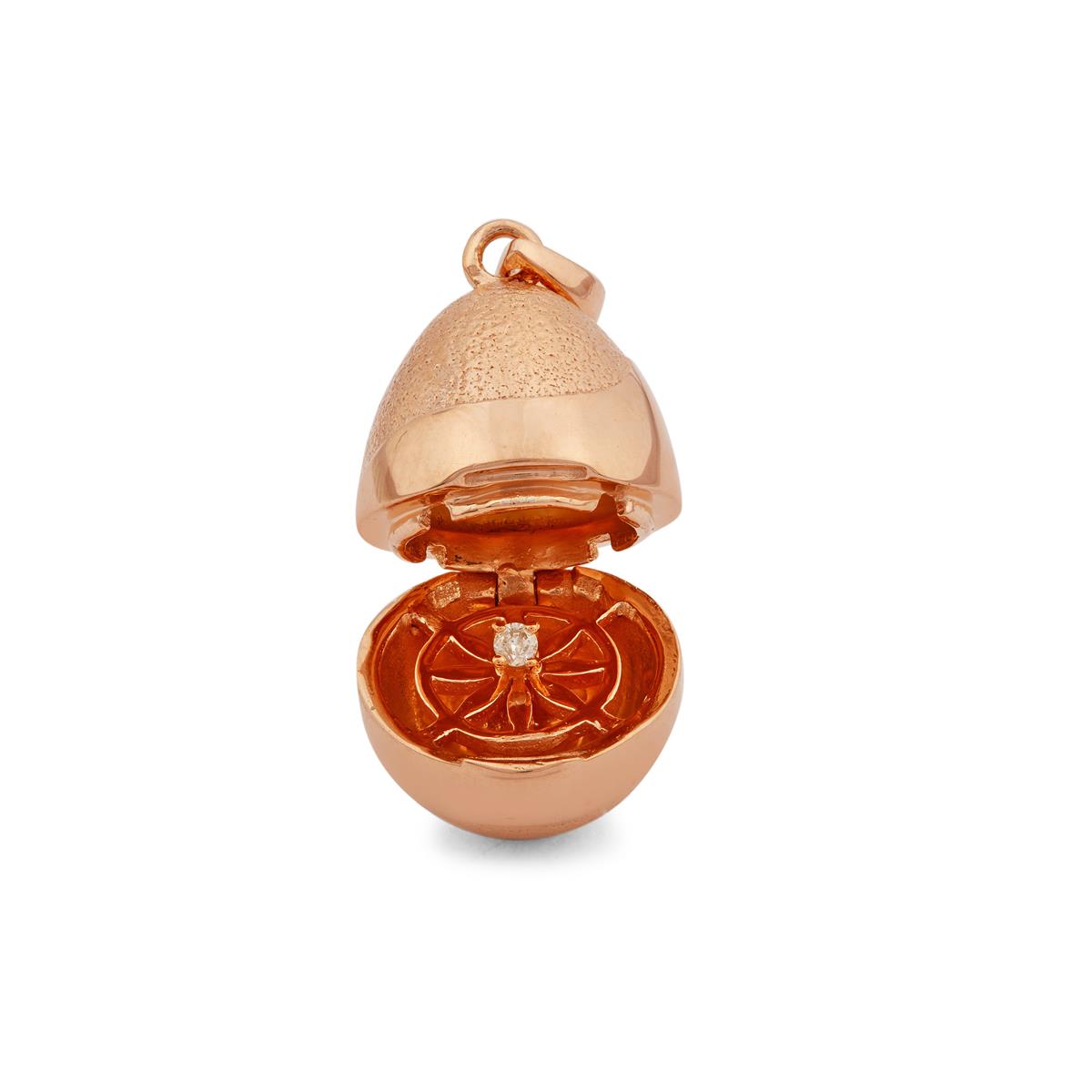 Pink Diamond Locket in Rose Gold Plated Sterling Silver | Gemporia