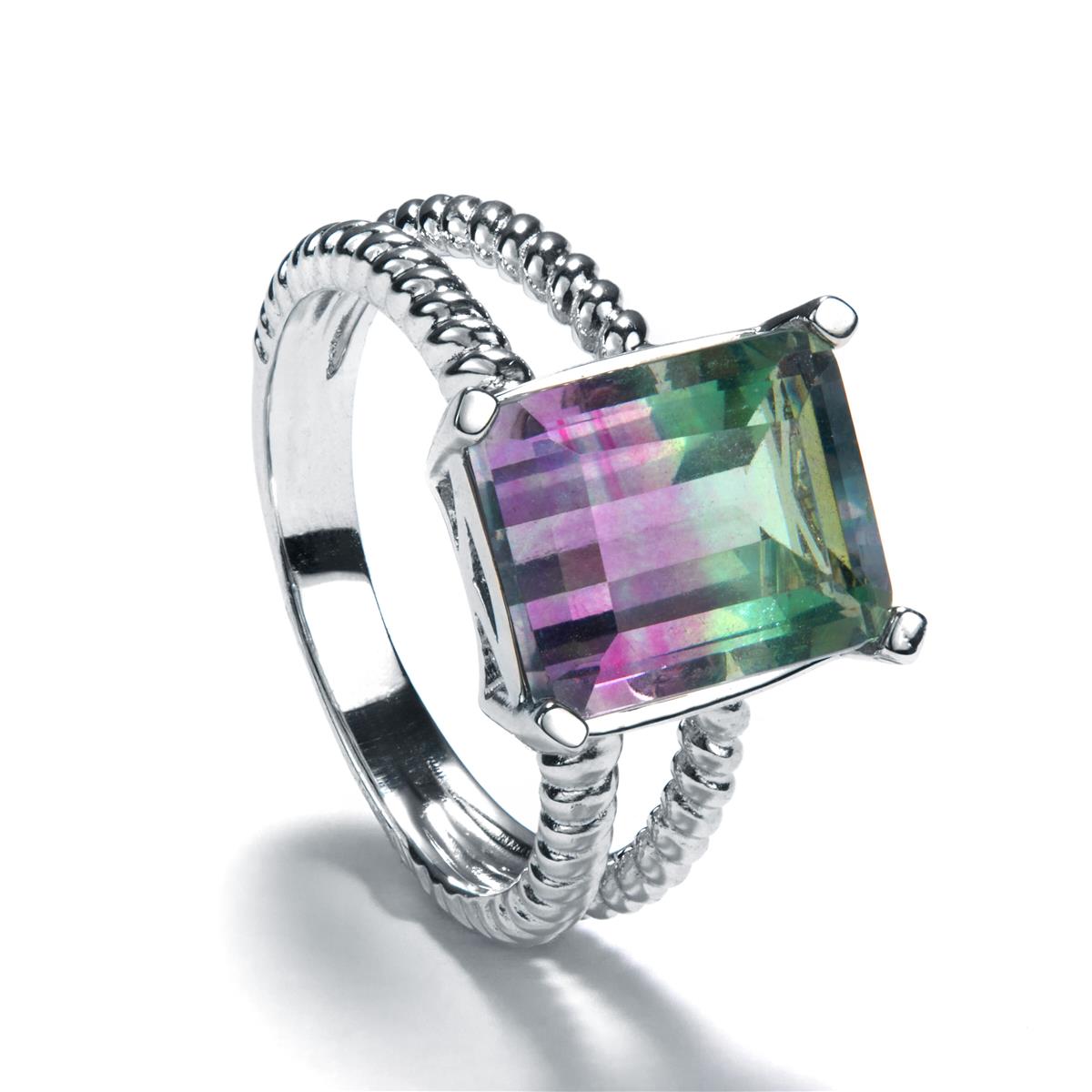 Zebra Fluorite Ring in Sterling Silver 5.45cts | Gemporia