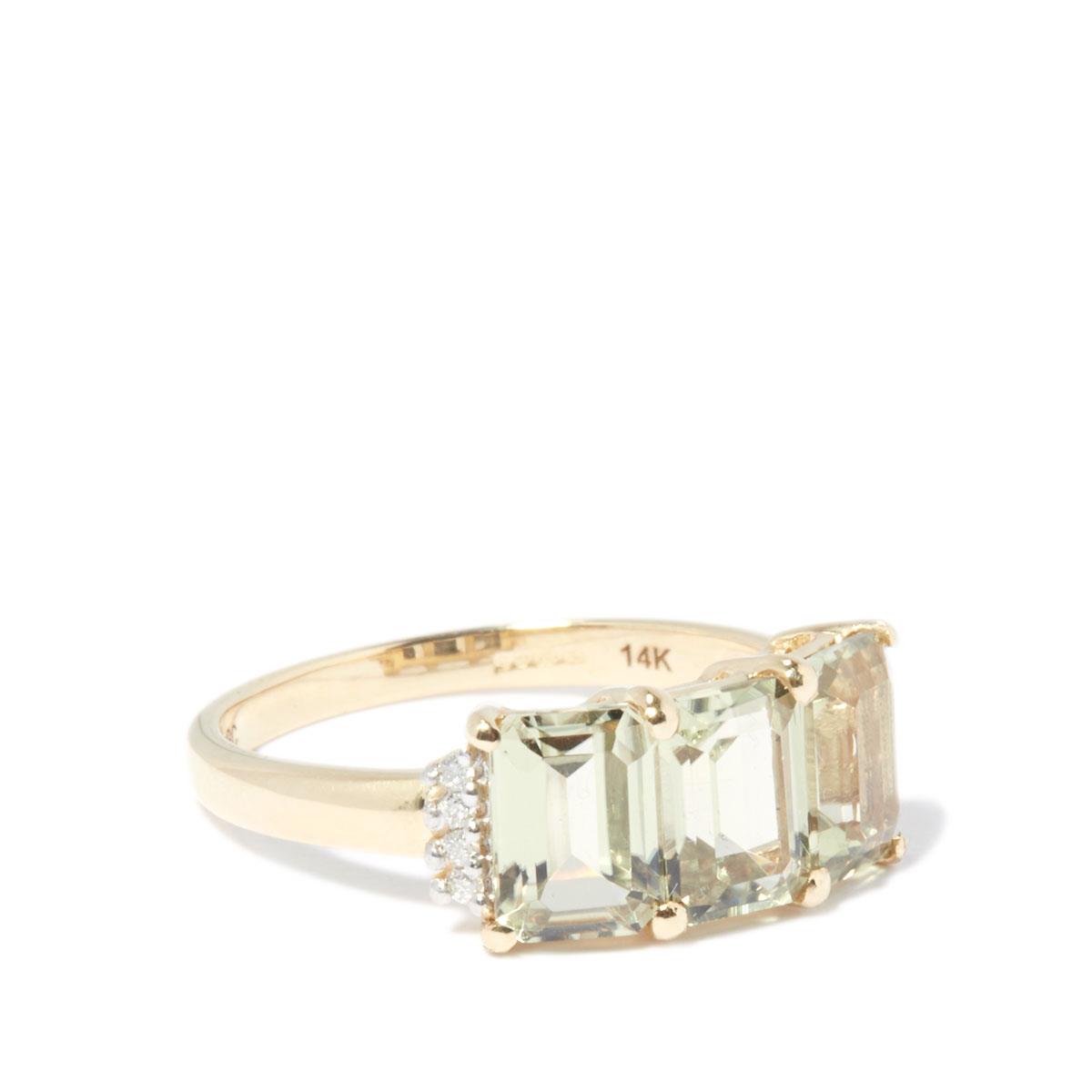 Csarite® Ring with Diamond in 14k Gold 3.63cts | Gemporia