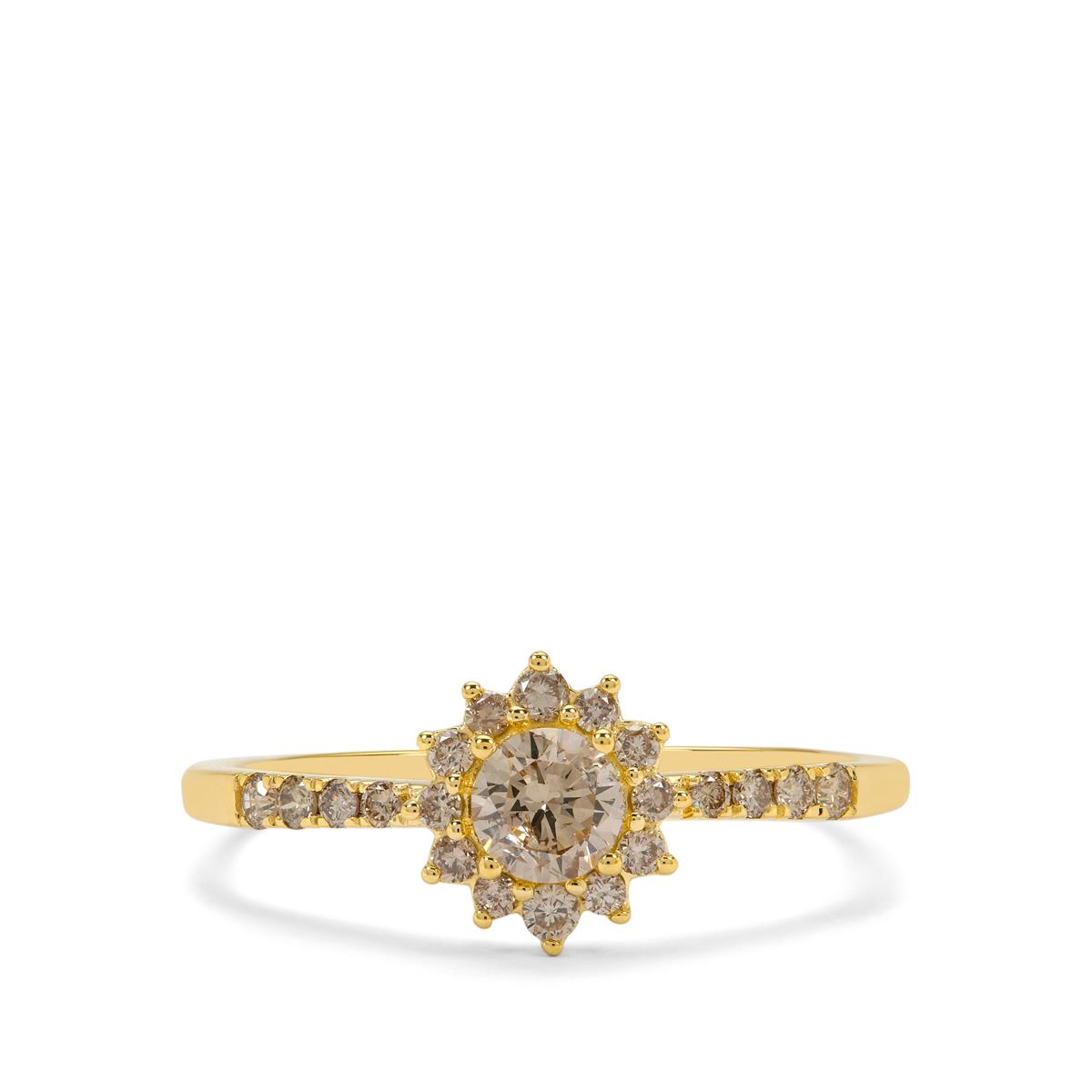 Golden Ivory Diamonds Ring in 9K Gold 0.56ct | Gemporia