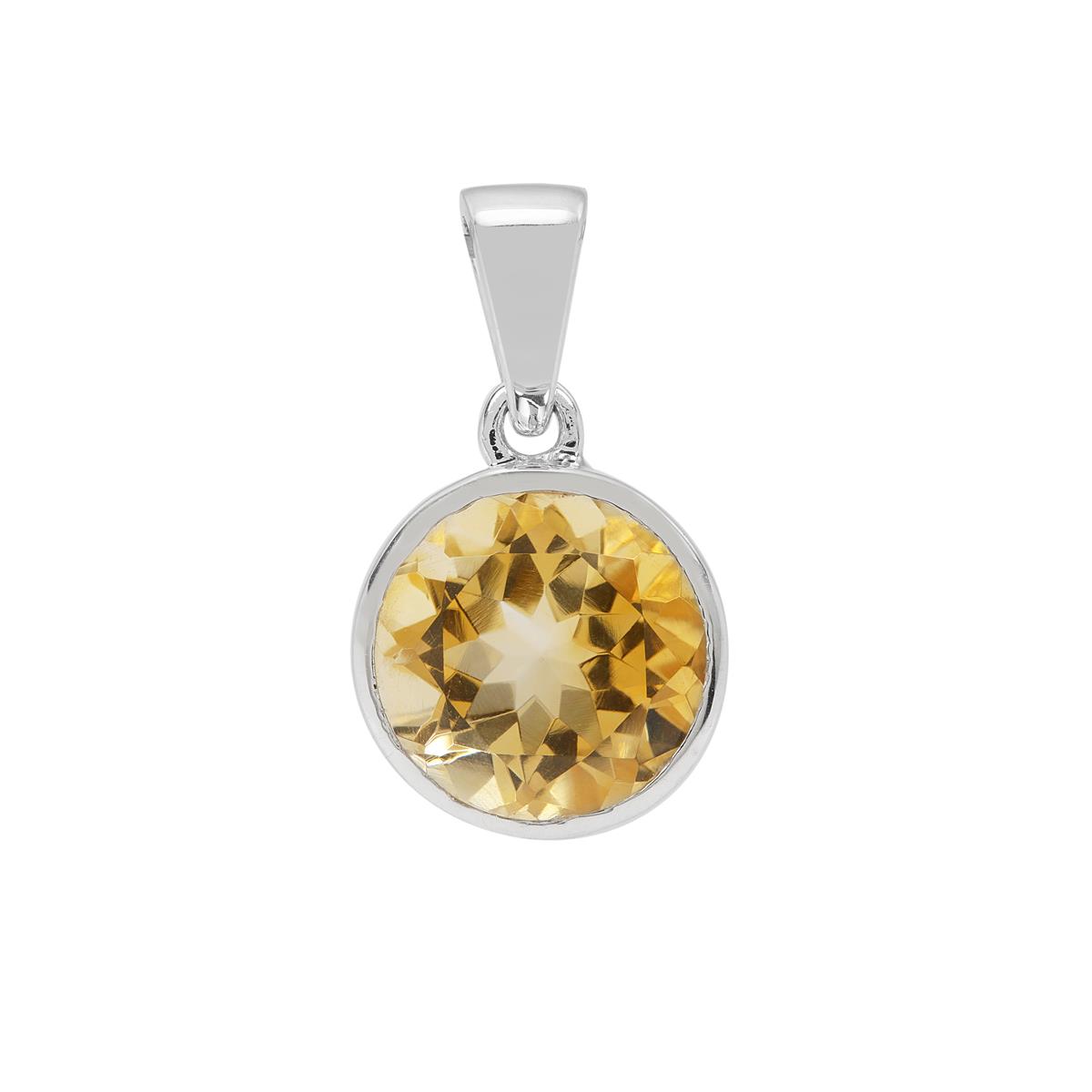 Diamantina Citrine Pendant in Sterling Silver 3.20cts | Gemporia