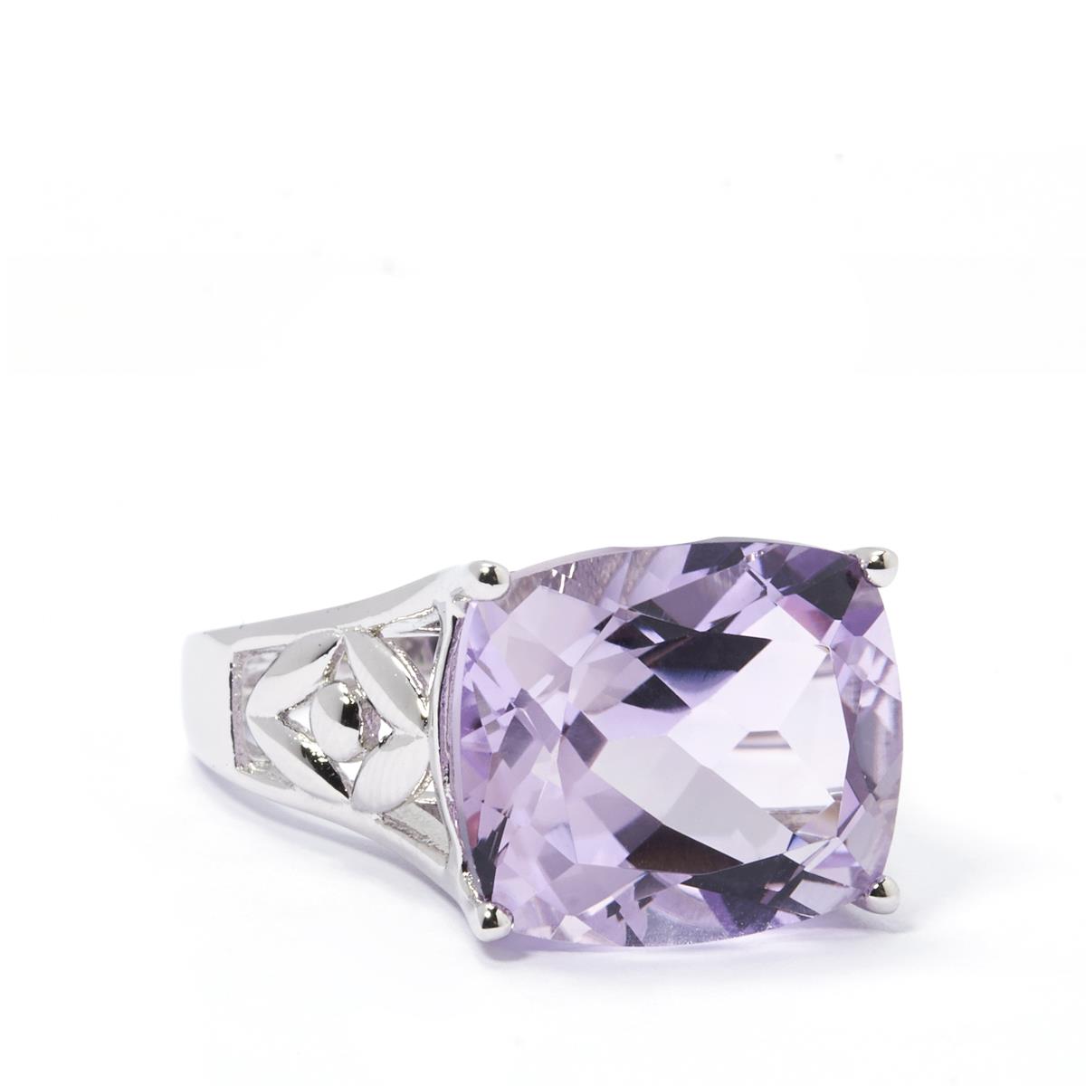9.01ct Rose De France Amethyst Sterling Silver Ring | Gemporia