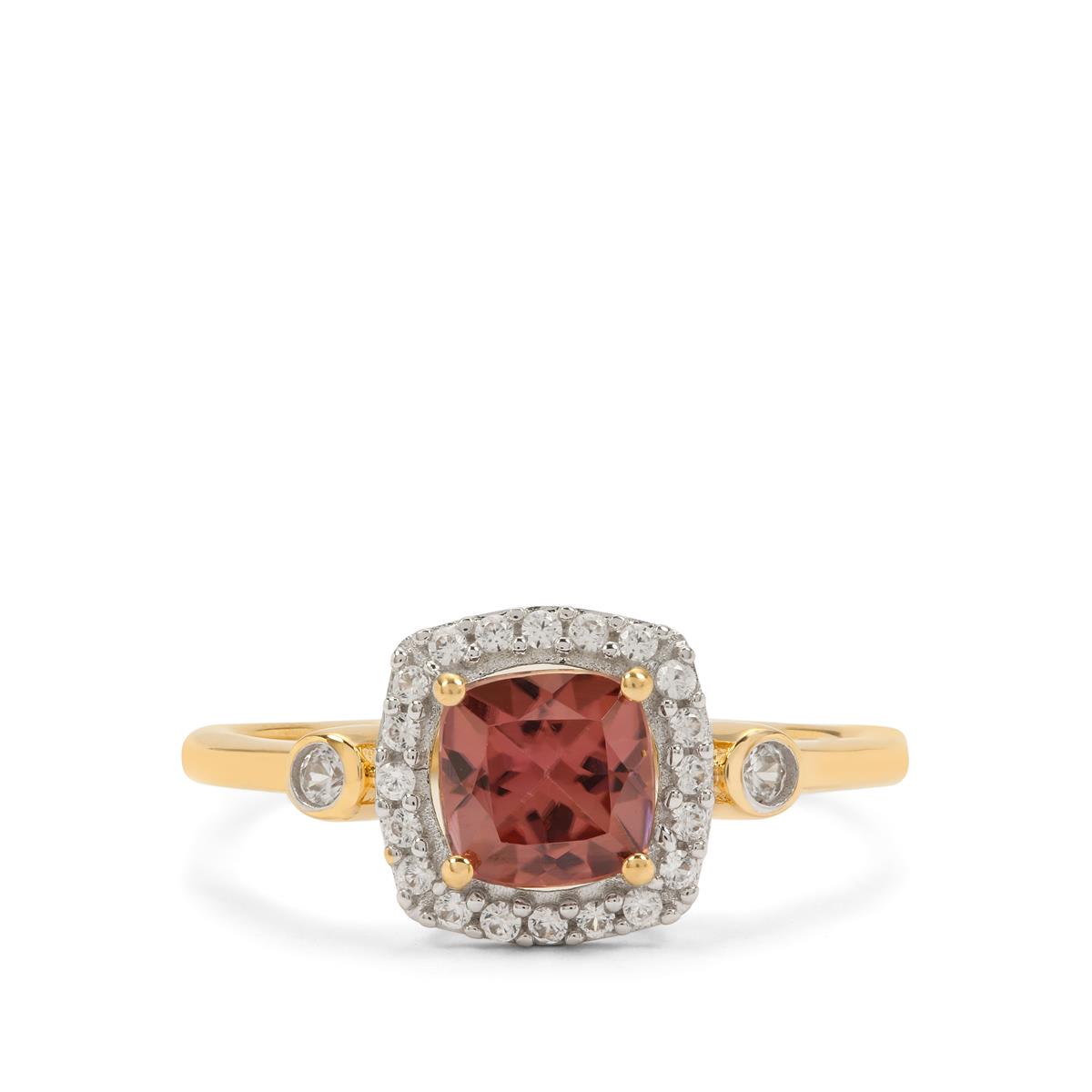 Zanzibar Zircon Ring with White Zircon in 9K Gold 1.85cts | Gemporia