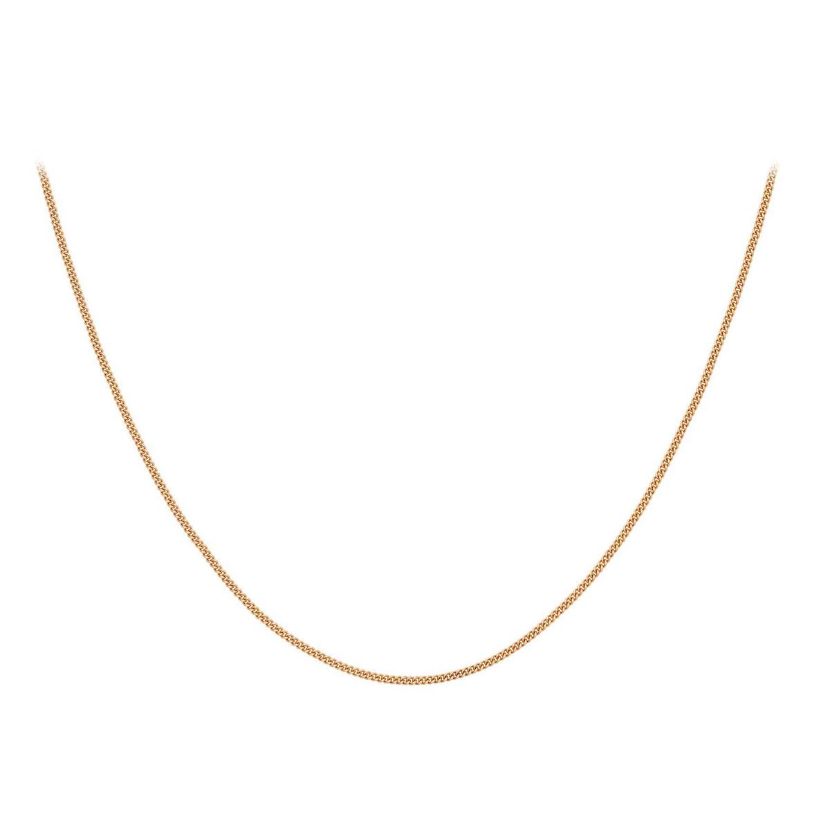 Curb Chain in 9K Rose Gold 56cm/22' | Gemporia