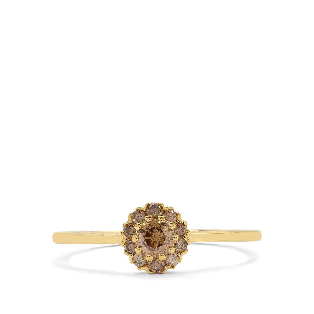 C8 Cocoa Diamonds Ring in 9K Gold 0.35ct | Gemporia