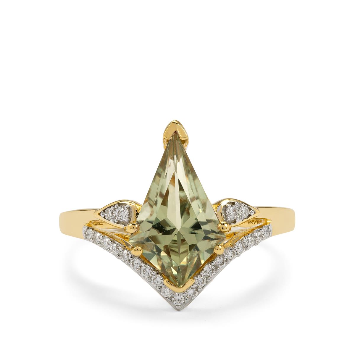 Csarite® Ring with Diamond in 18K Gold 2.87cts | Gemporia
