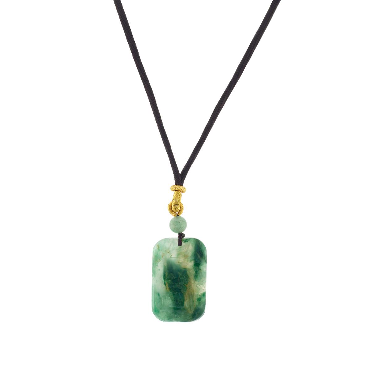 Type A Dulong Jadeite Carved Rope Necklace 61.50cts | Gemporia