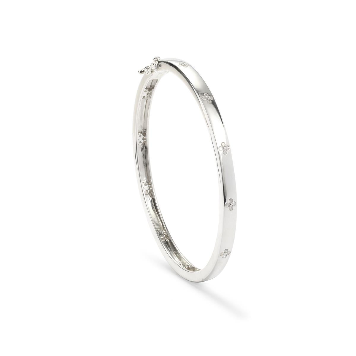 Diamond Bangle in Sterling Silver 0.60ct | Gemporia